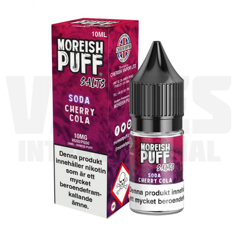 Moreish Puff Soda - Cherry Cola (10 ml, 10 mg, Nikotinsalt) | Vapes ...
