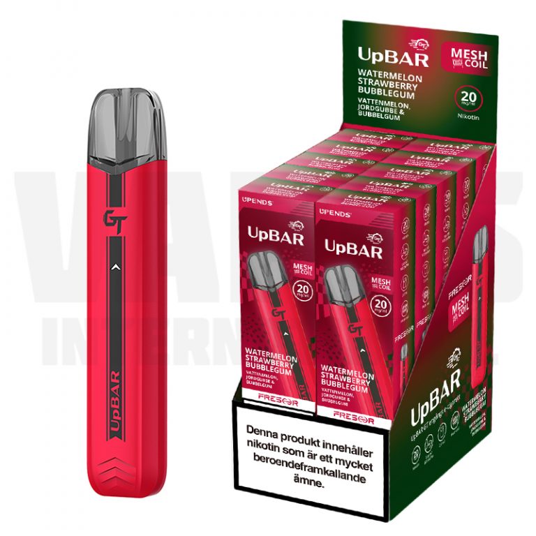 UpBAR GT 800 - Watermelon Strawberry Bubblegum (20 mg, Engångs Vape ...